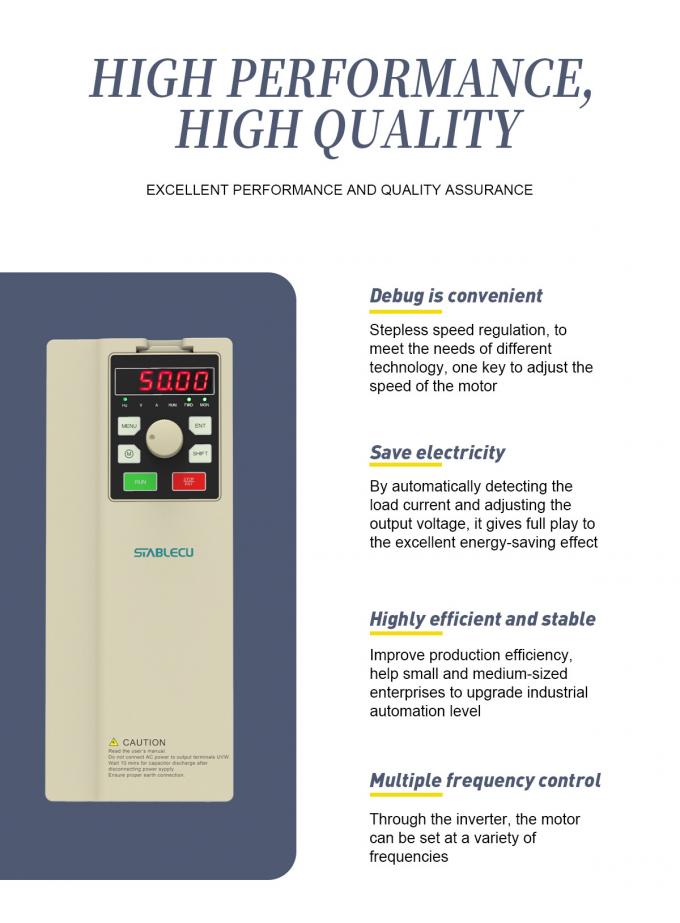 5.5KW 7.5KW 11KW VFD Inverter Variable Frequency Drive 3 Phase 380V